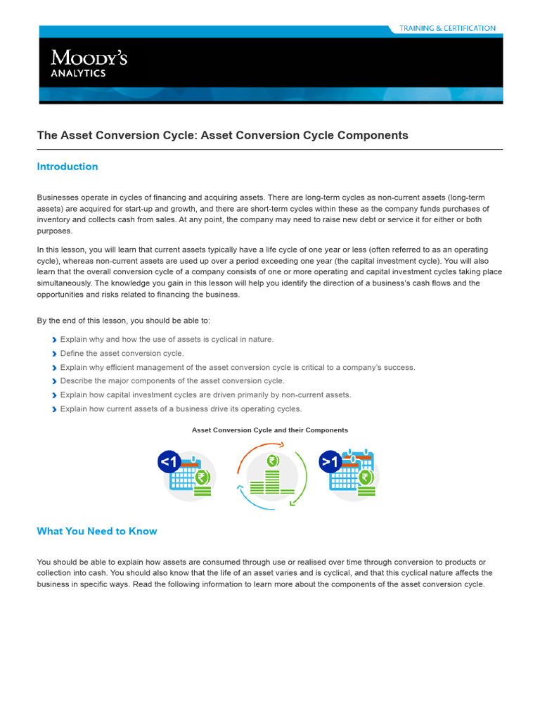 Understanding the Asset Conversion Cycle | PDF | Inventory | Capital ...