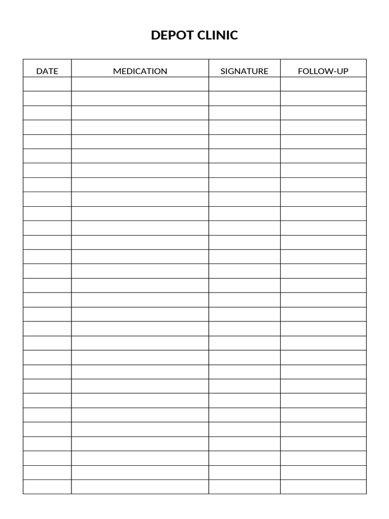 Depot Clinic | PDF