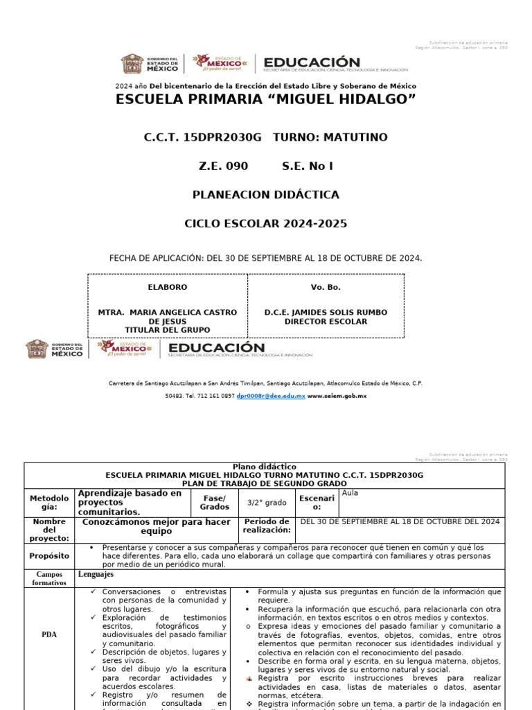 Plan Conozcamonos para Hacer Equipo | PDF | Escritura | Cognición