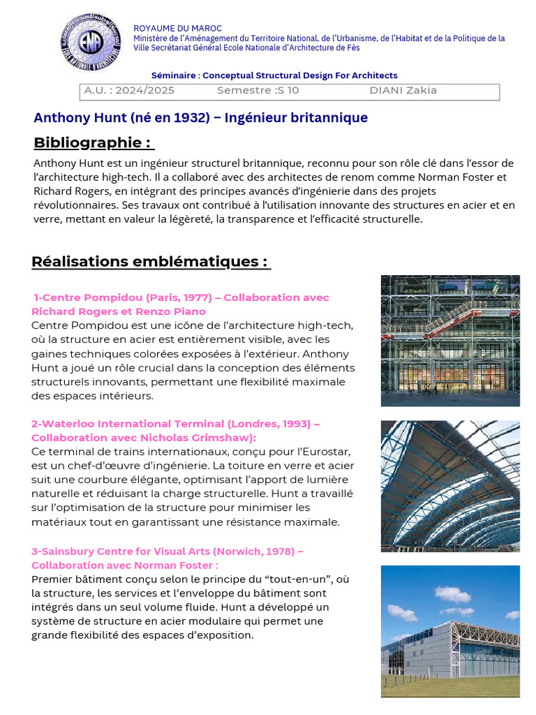 Anthony Hunt et l'architecture high-tech | PDF | Style | Ingénierie