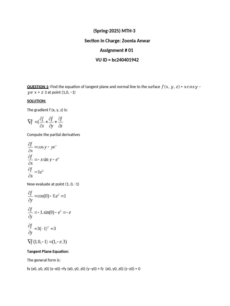 mth301 Assignment1 | PDF