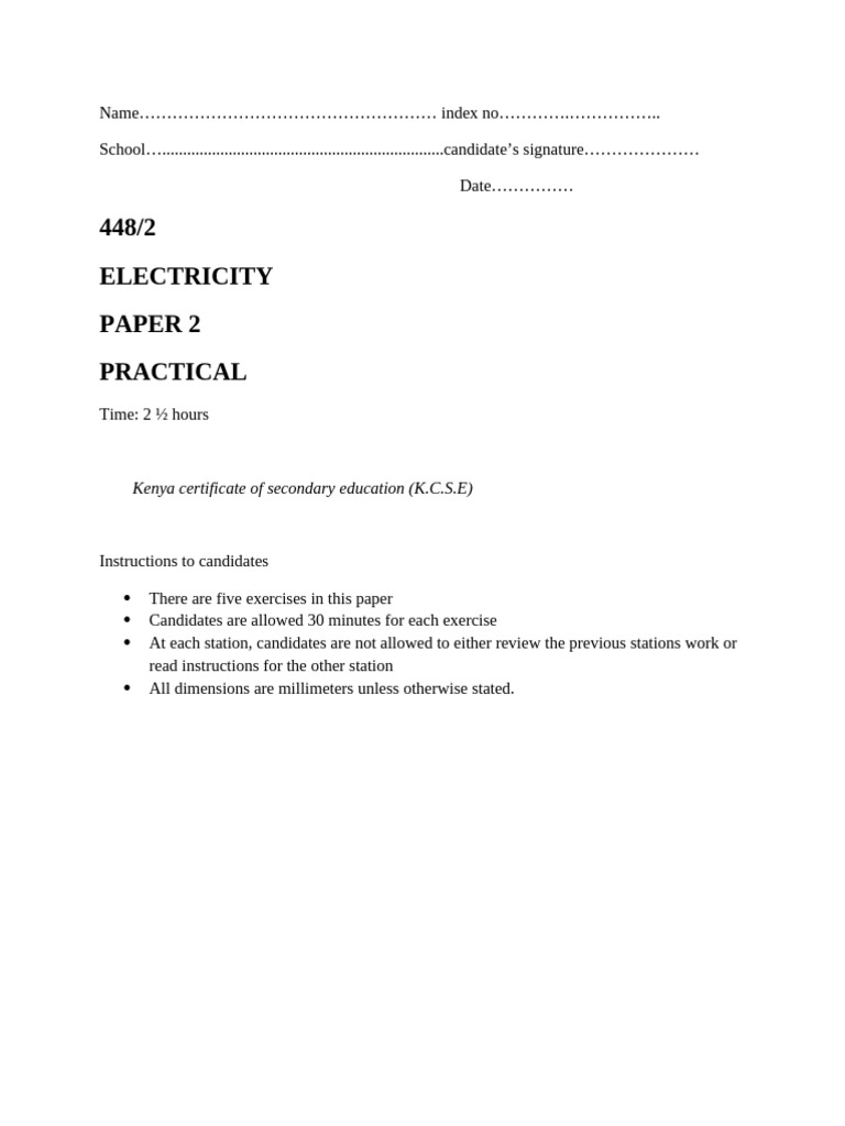 Electricity pp2 Practical Updated | PDF | Capacitor | Electrical Network