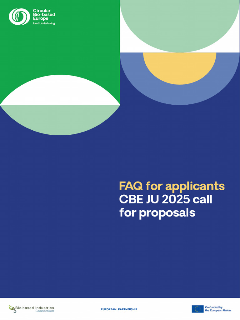 CBE JU Funding Guidelines FAQ 2025 | PDF | Subcontractor | Cost