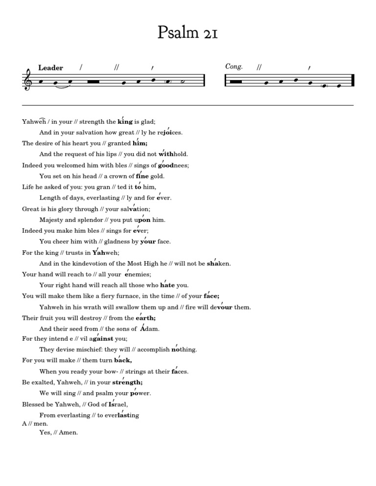 Psalm 21 (Version 2) | PDF