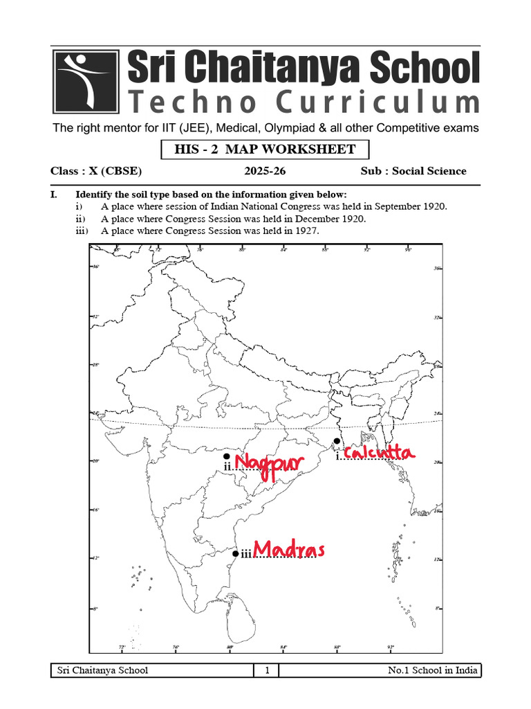 His-2 Map Worksheet | PDF