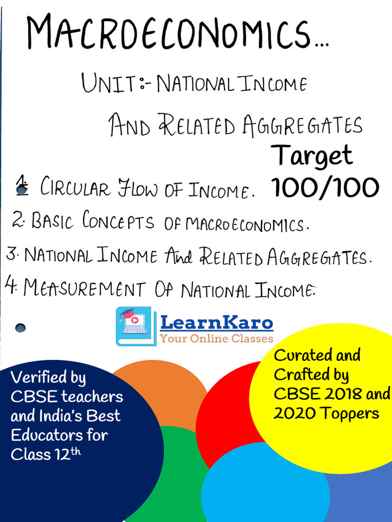 National Income & Aggregates_Chapter 1 Macroeconomics | PDF