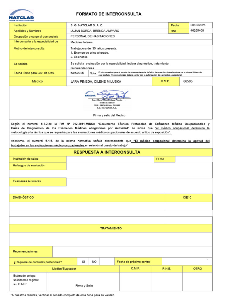 Proceso de Interconsulta Médica | PDF | Medicina | Cuidado de la salud