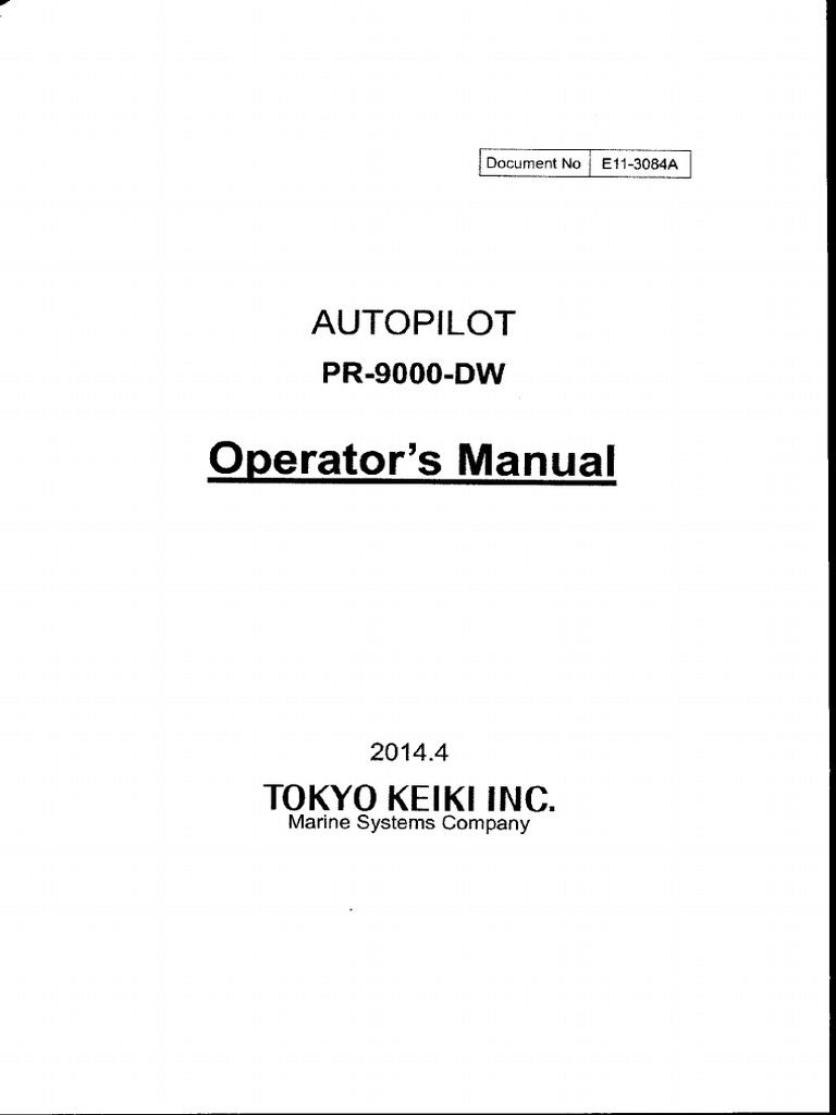 Auto Pilot PR-900-DW | PDF