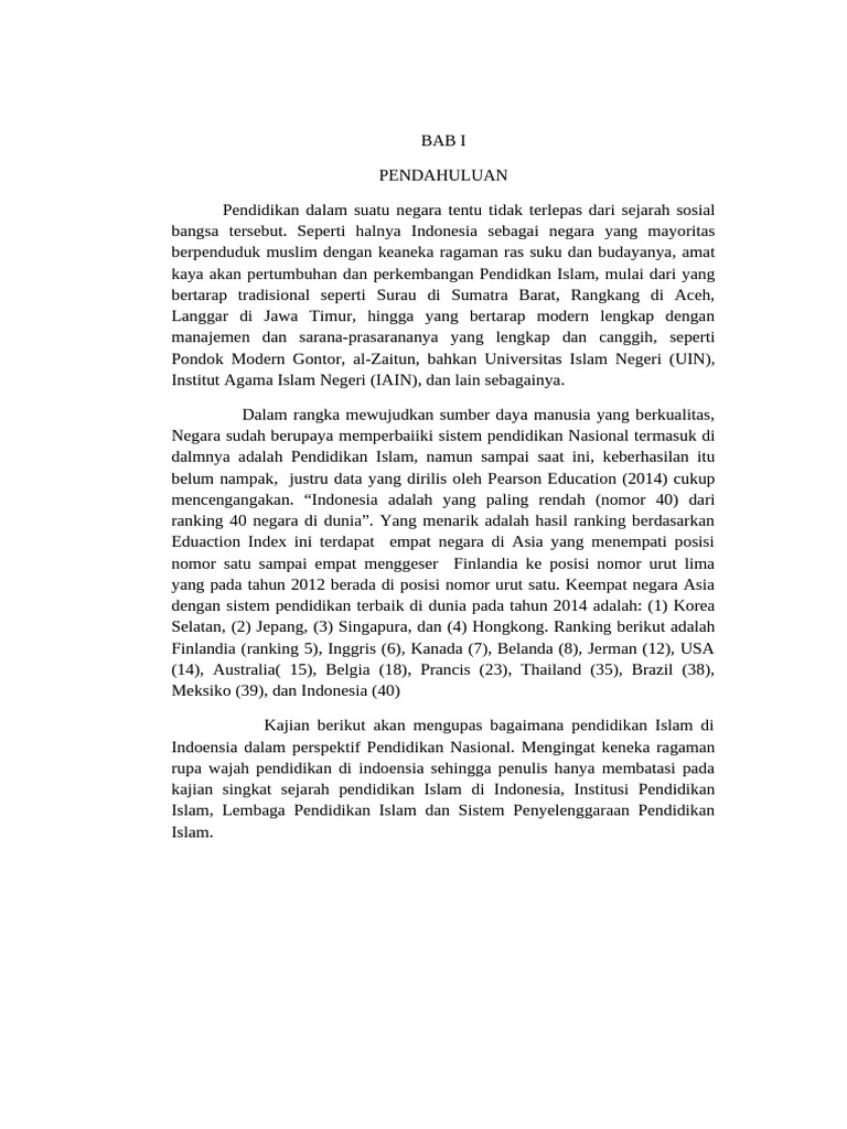Pendidikan Islam Di Indonesia | PDF