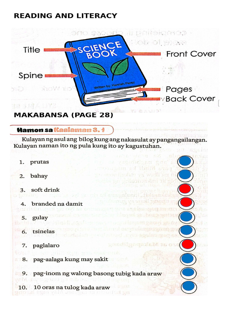 READING AND LITERACY AND Makabansa | PDF