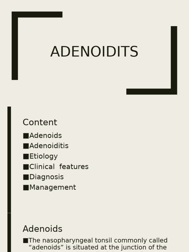 Understanding Adenoiditis Management | PDF