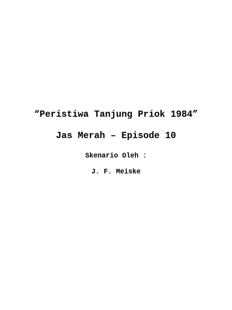 Kronologi Peristiwa Tanjung Priok 1984 | PDF