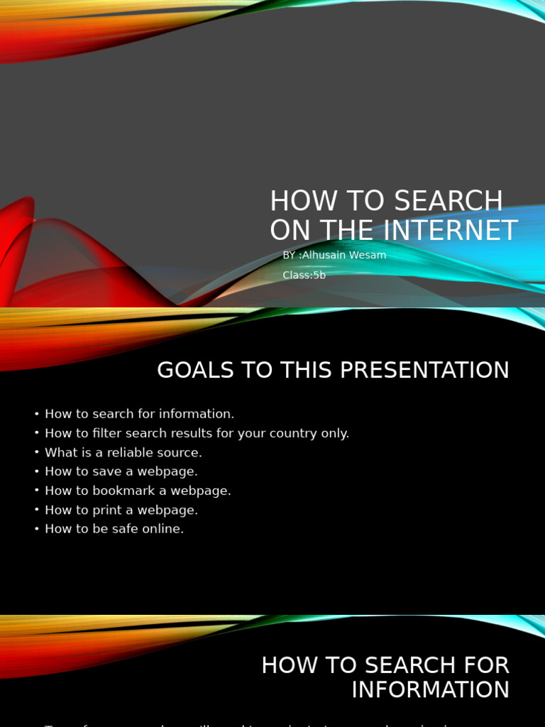 How To Search On The Internet - Alhusain Wesam | PDF | Software | Computing