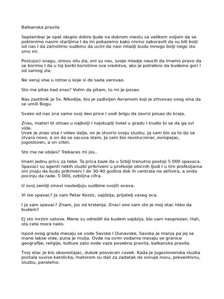 Balkanska Pravila PDF Free | PDF
