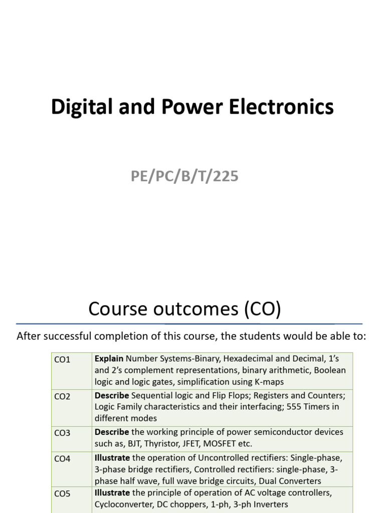 Introduction To Power Electronic Devices | PDF | P–N Junction | Diode