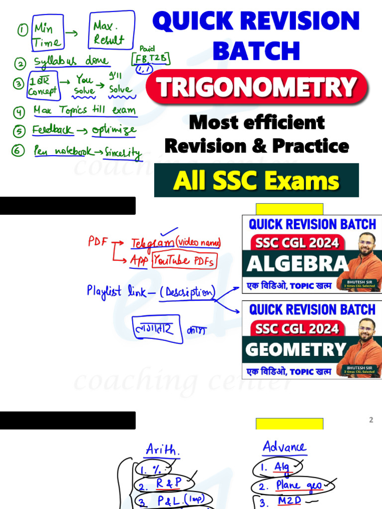 02 Plane Geometry Complete Annotation PDF of Quick Revision Batch | PDF
