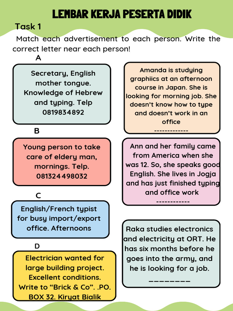 LKPD Advertisement Task 1 | PDF