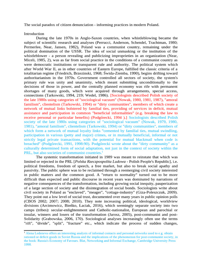 The Social Paradox of Citizen Denunciation | PDF | Crimes | Crime ...