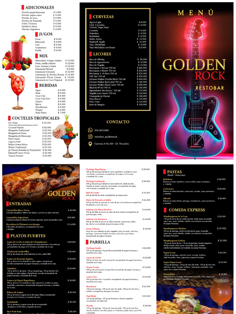 Menu Final Golden Rock | PDF