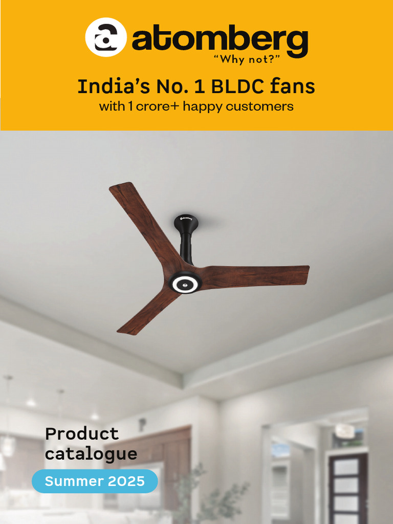 Atomberg Fans Catalogue Summer 2025 | PDF | Electricity | Electrical ...