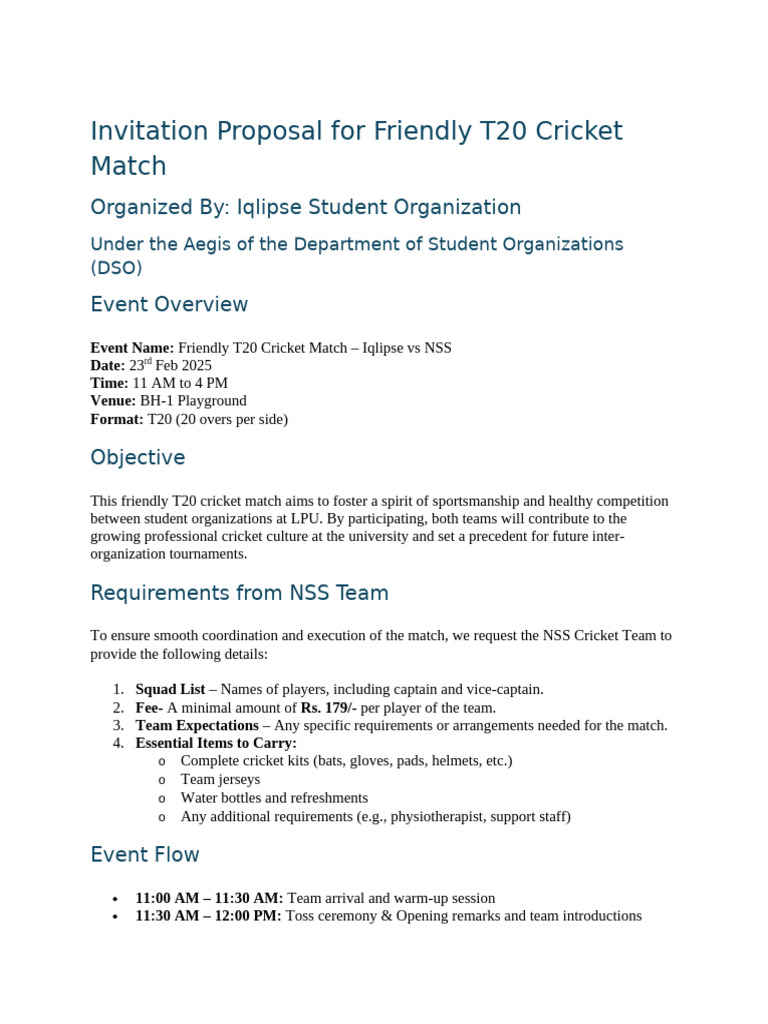 NSS Invitation | PDF