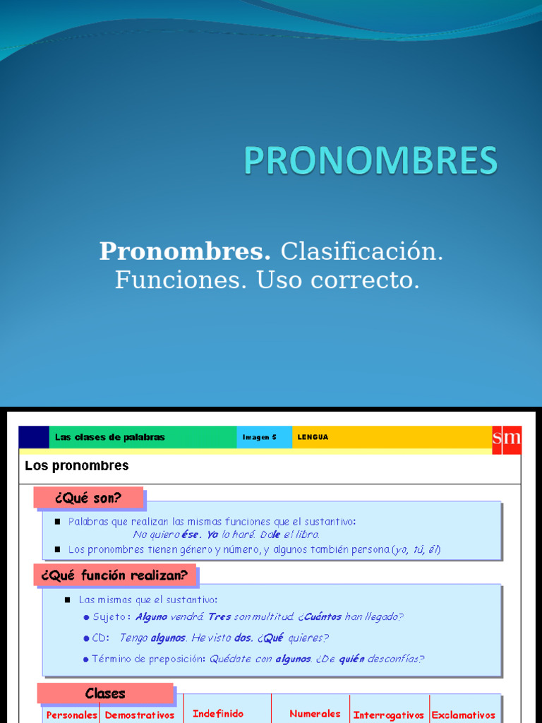 Pronombres - Verbos | PDF | Verbo | Tipología Lingüística