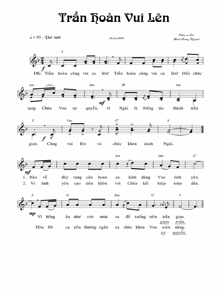 Tran Hoan Vui Len Cong Huynh | PDF