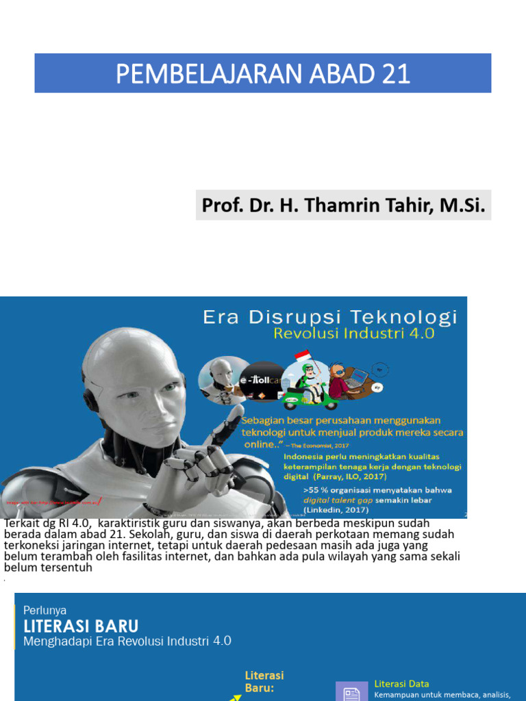 01 - Paradigma Pembelajaran Abad 21 | PDF