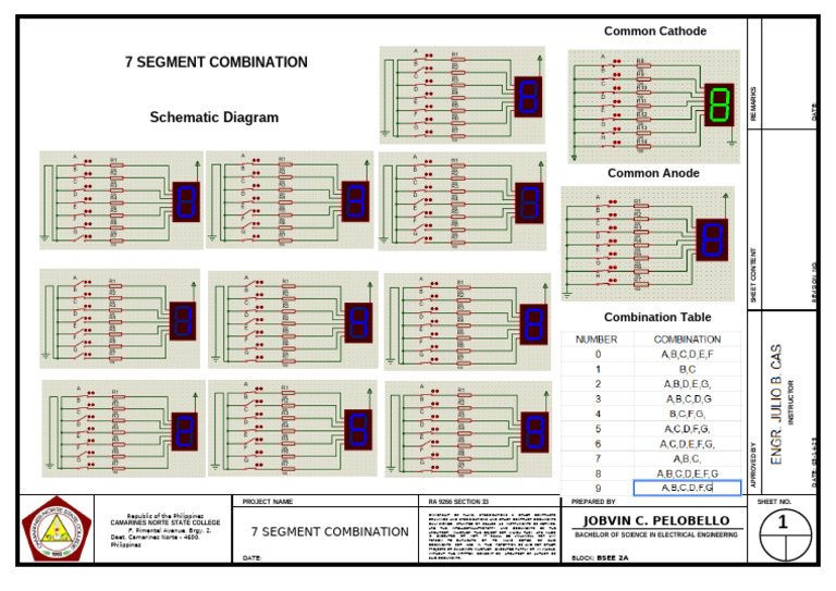 7-Segment-Diagram. Jobvin | PDF | Electromagnetism | Electricity