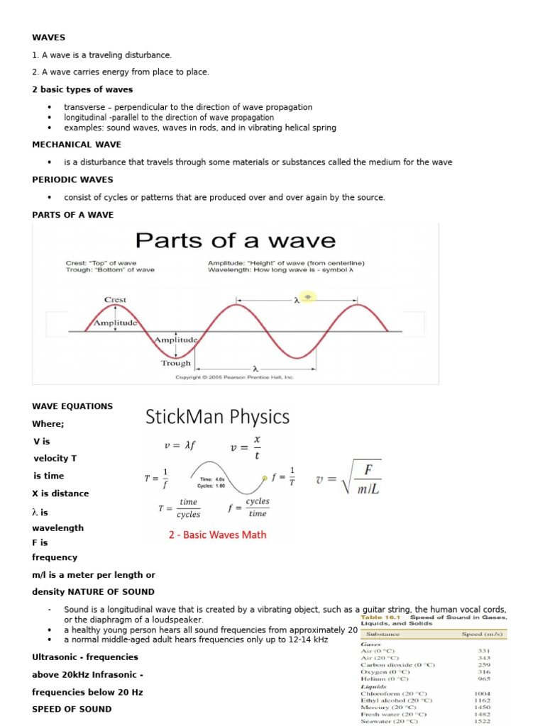 Waves Reviewer | PDF