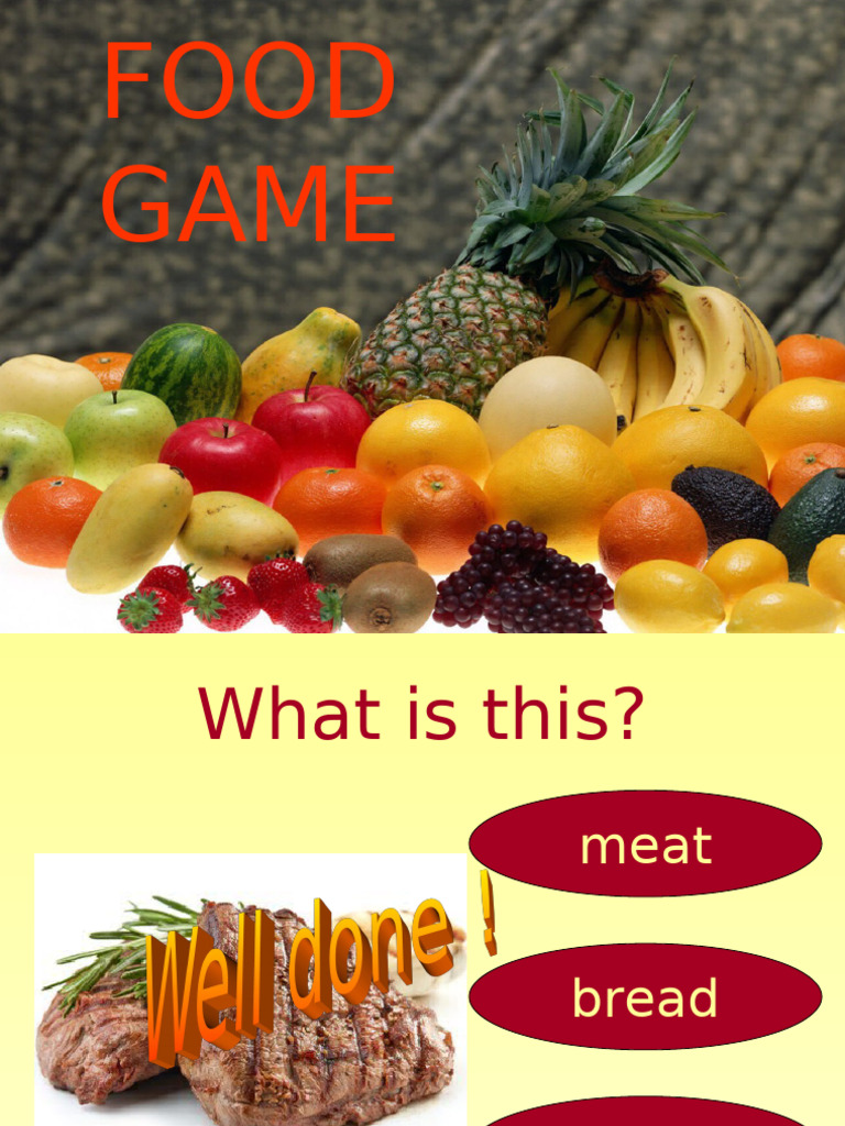 Food - Revision Game | PDF