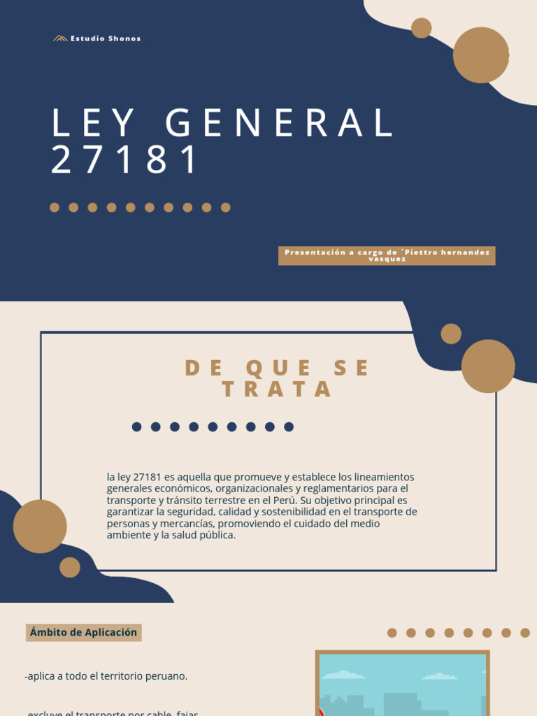Ley 27181: Transporte y Tránsito 2025 | PDF | Transporte | Licencia de ...