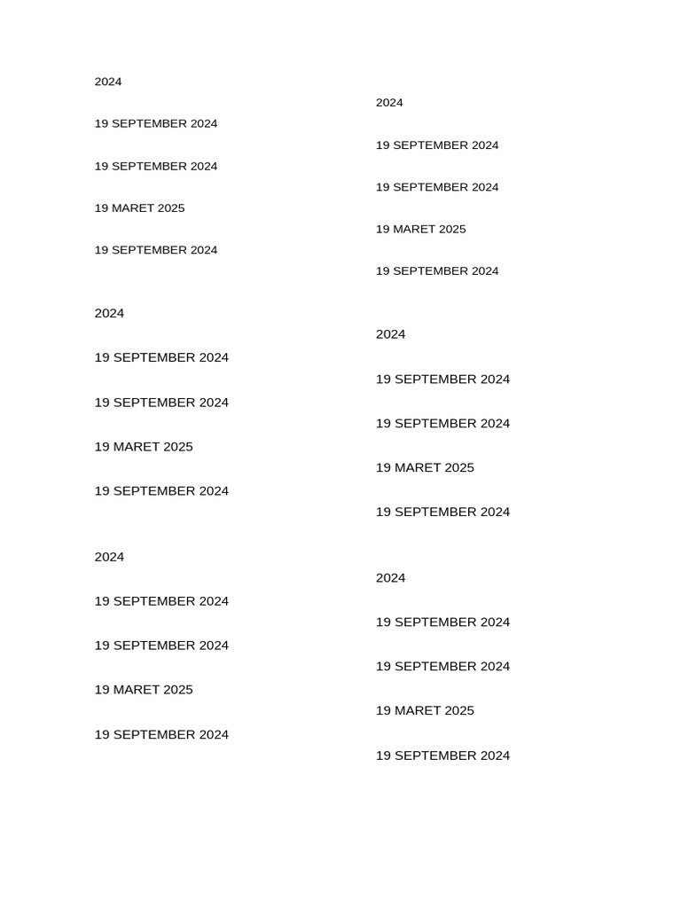 Key Dates for 2024 and 2025 | PDF
