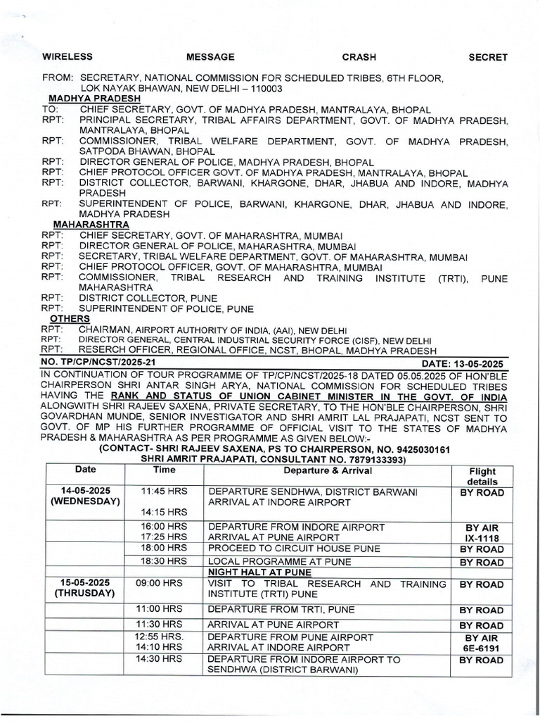 Wireless Tour Programme MH - 0001 | PDF