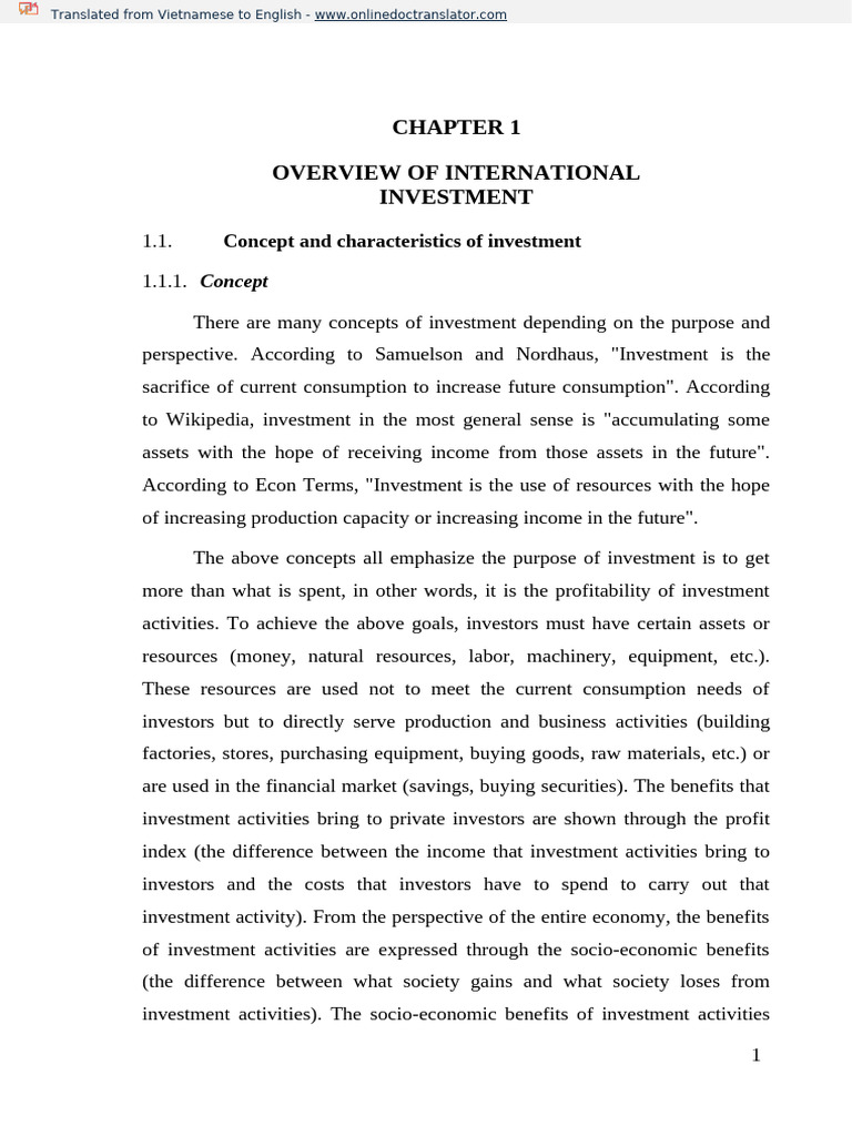 BÀI GI NG TLTK CHƯƠNG 1 1.vi - en | PDF | Foreign Direct Investment | Investing