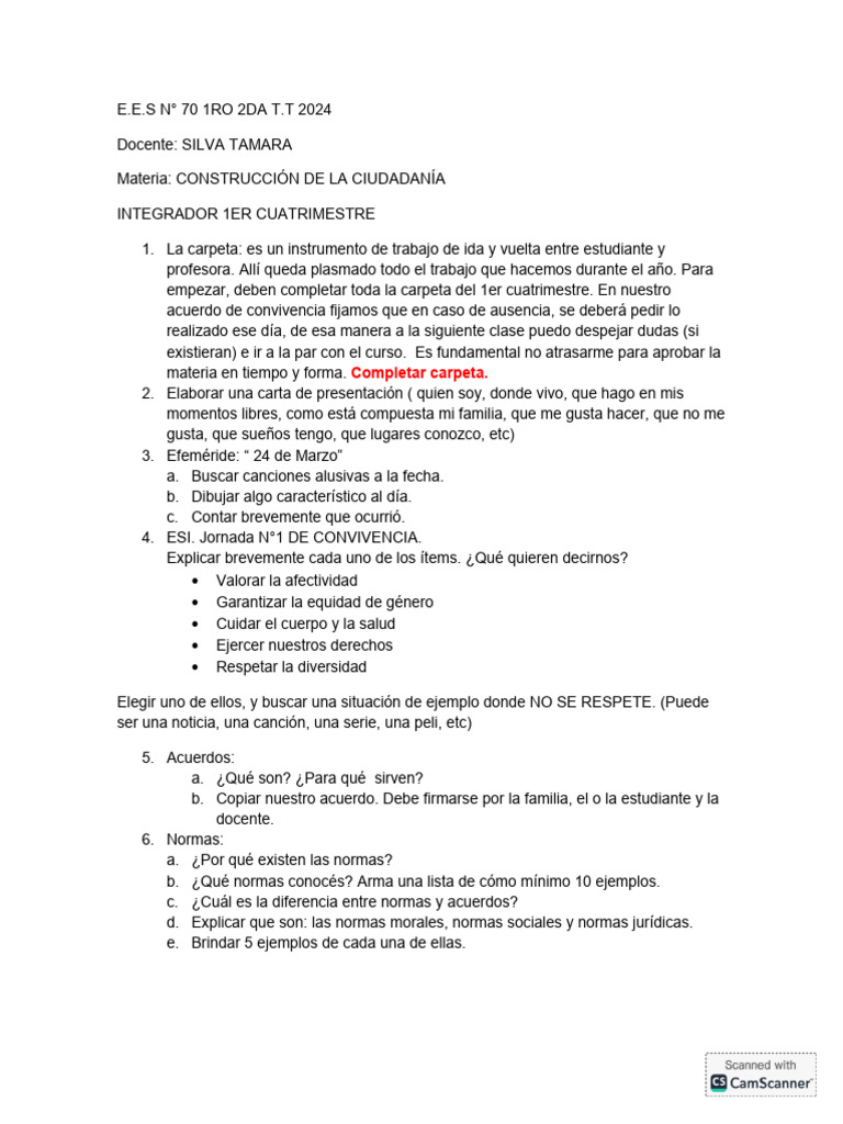 1RO 2DA INTEGRADOR 1ER CUATRIMESTRE(1) | PDF