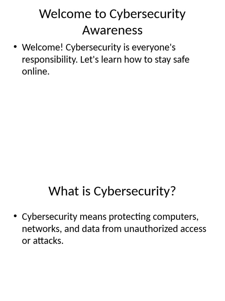 Cybersecurity Awareness Training | PDF