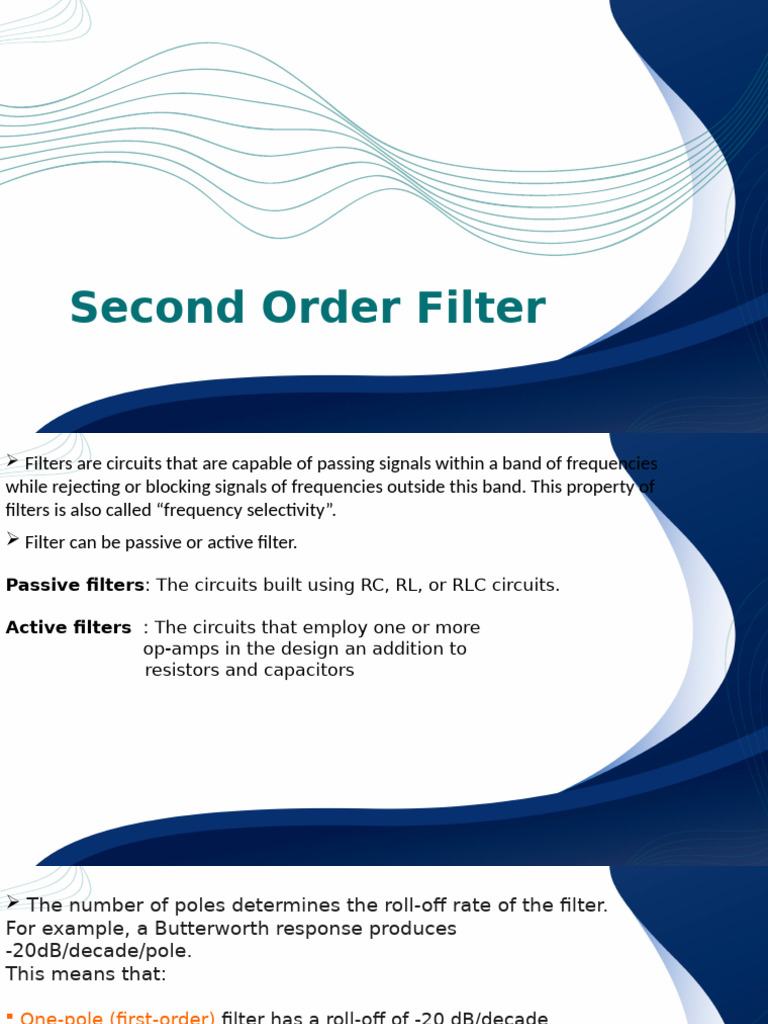 Second Order Filter | PDF