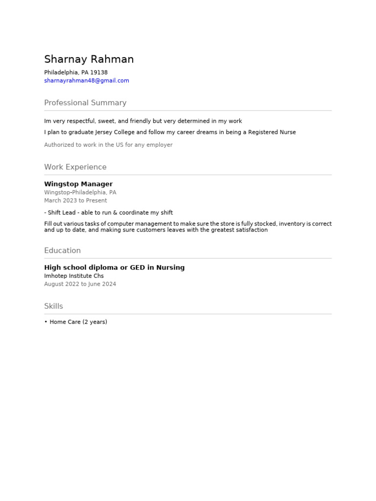 Sharnay Rahman | PDF