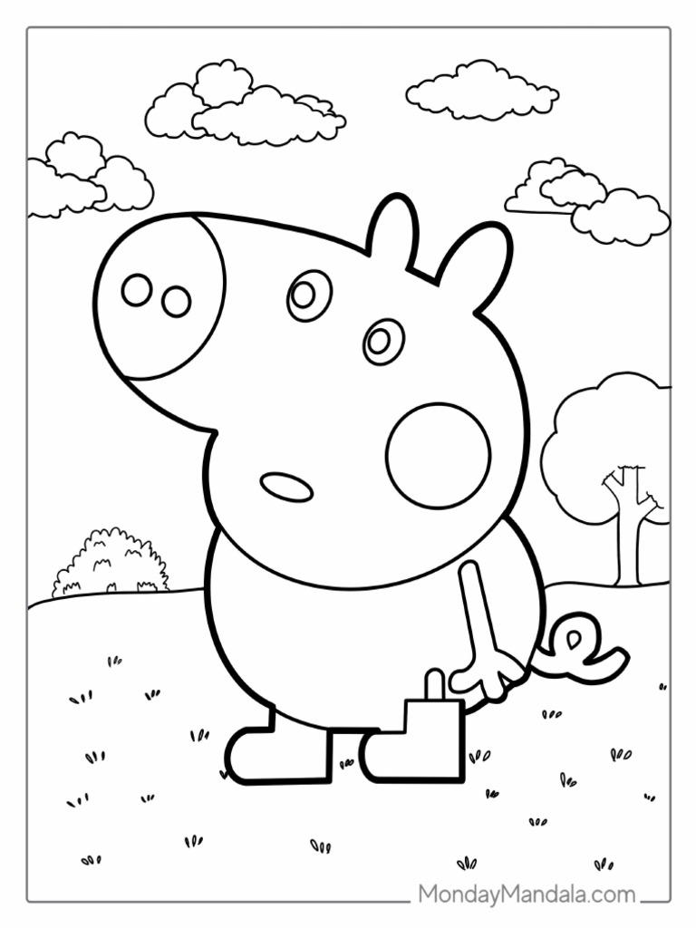 George Peppa Pig Coloring Page | PDF