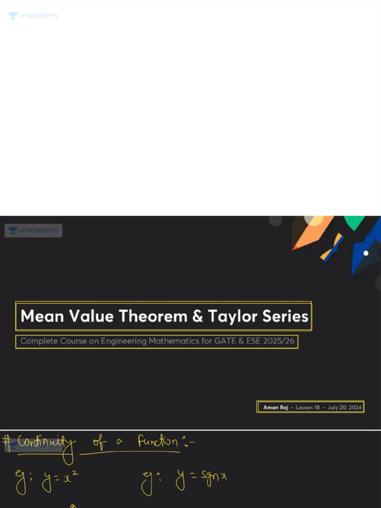 Mean Value Theorem Taylor Series With Anno | PDF