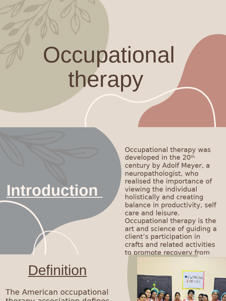 Occupational Therapy | PDF | Occupational Therapy | Psychotherapy