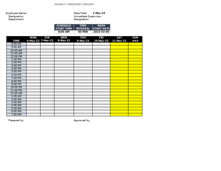 Hourly TimeSheet | PDF
