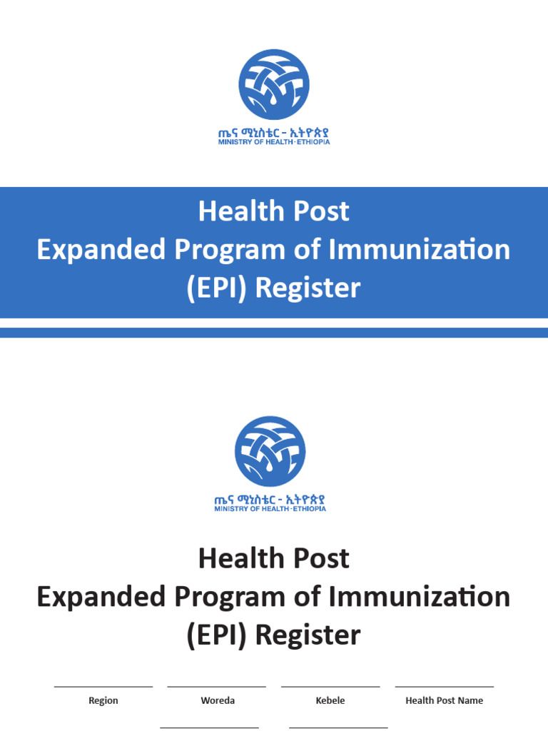 EPI Register Cover Page and Next To Cover Page | PDF