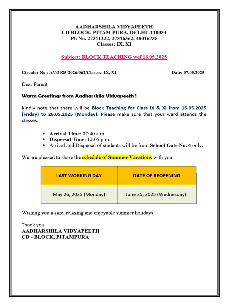 062-Block Teaching - Ix, Xi | PDF