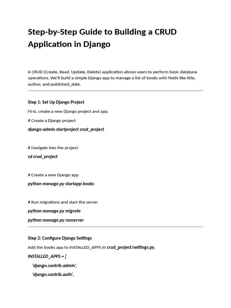 Crud App Using Django From Scratch | PDF | System Software | Computing