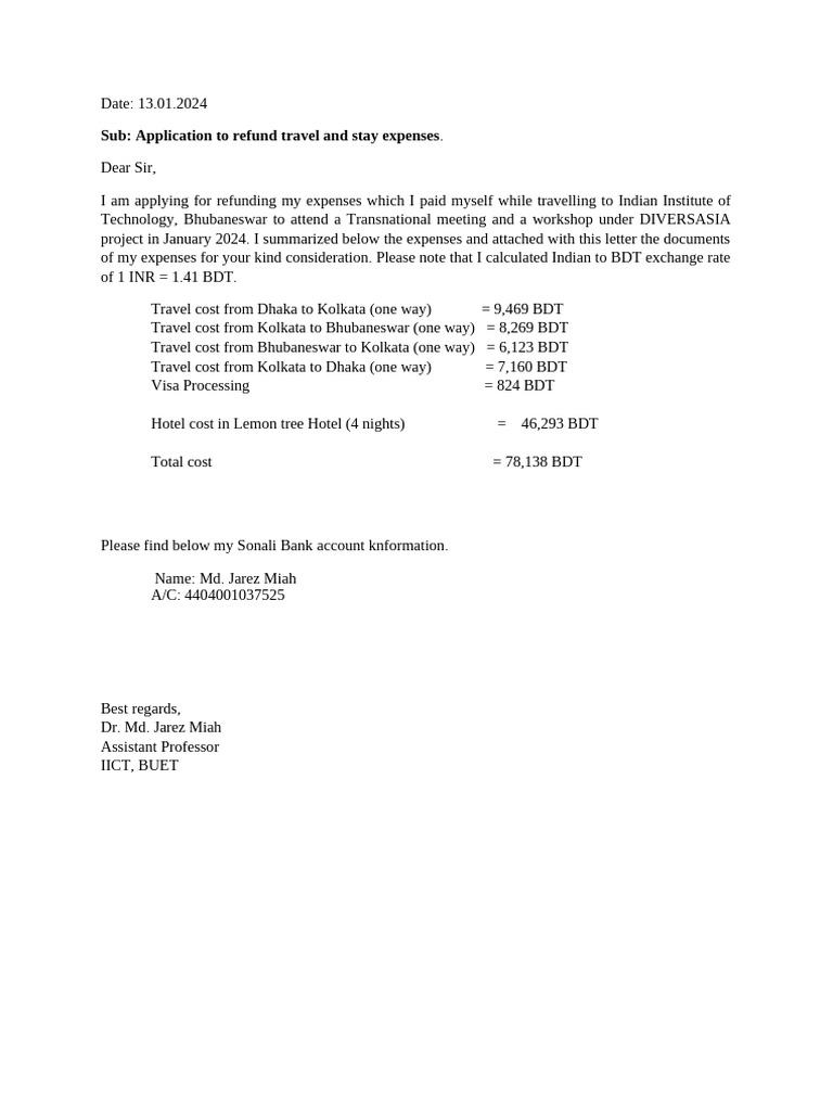 Application For Refund | PDF