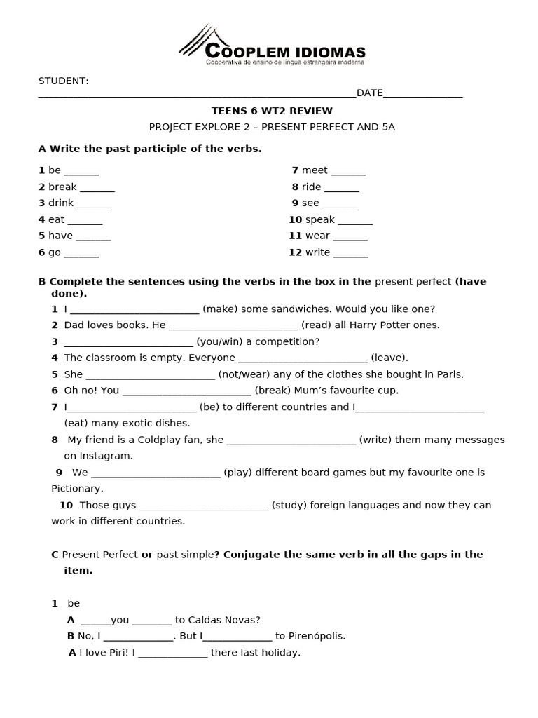 2.2022 Teens 6 WT2 Review | PDF | Language Families | Linguistics