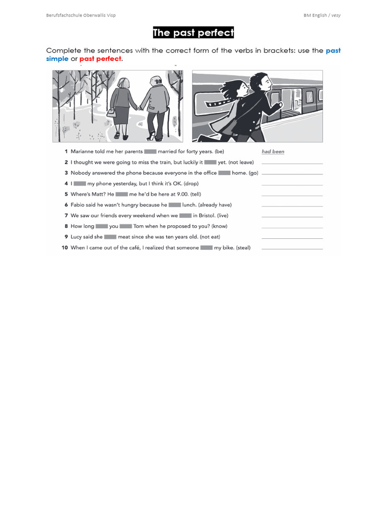 02 - Past Perfect Exercises | PDF
