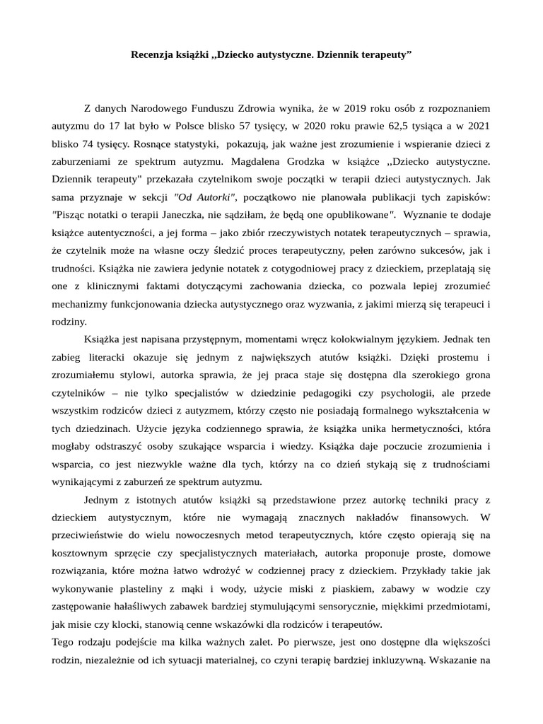 Recenzja Skiążki | PDF